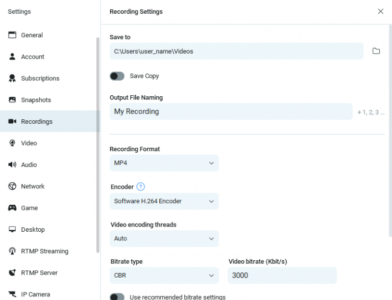 Video Recording – ManyCam Help and Support
