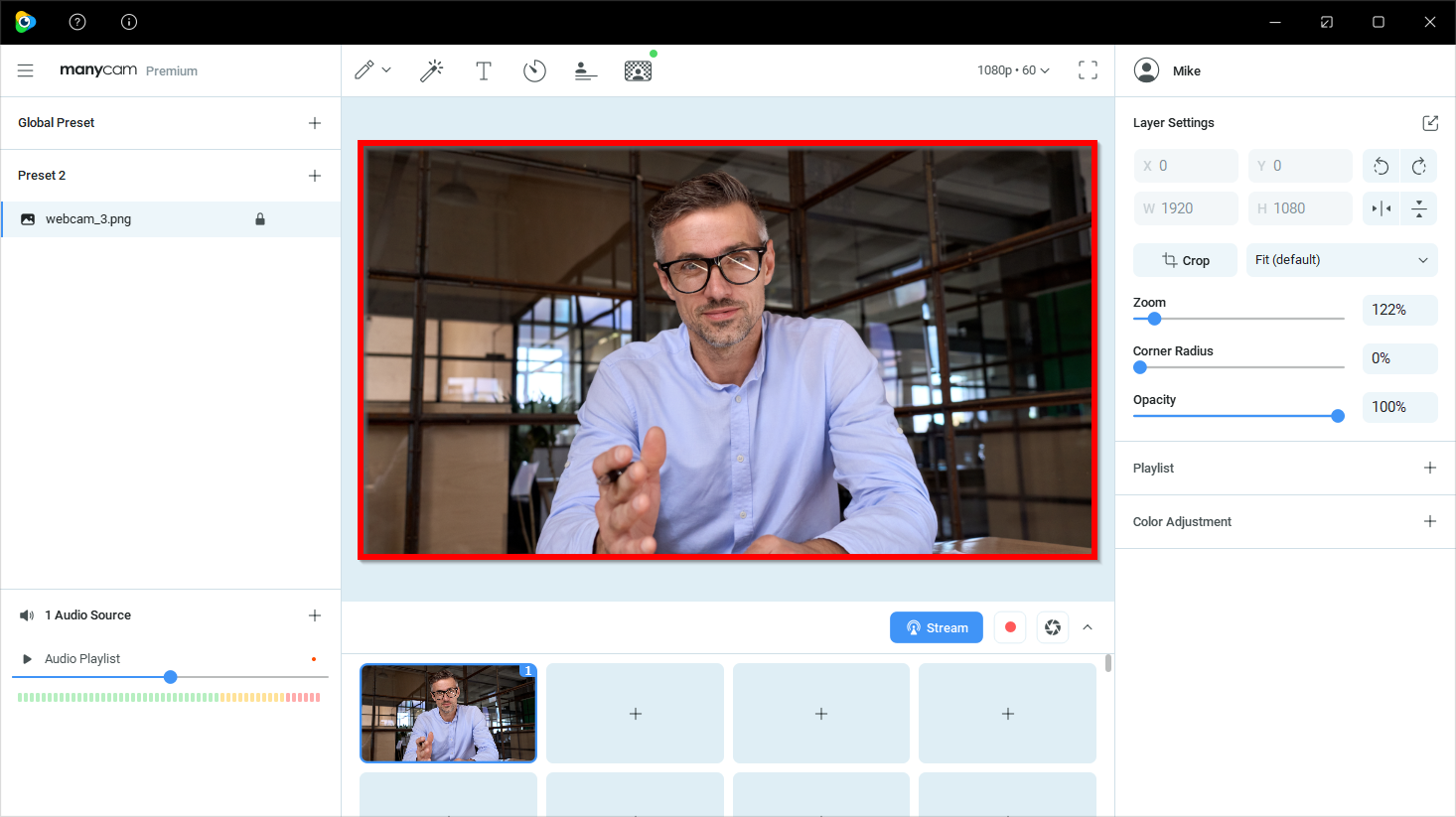 ManyCam Main Live window – ManyCam Help and Support
